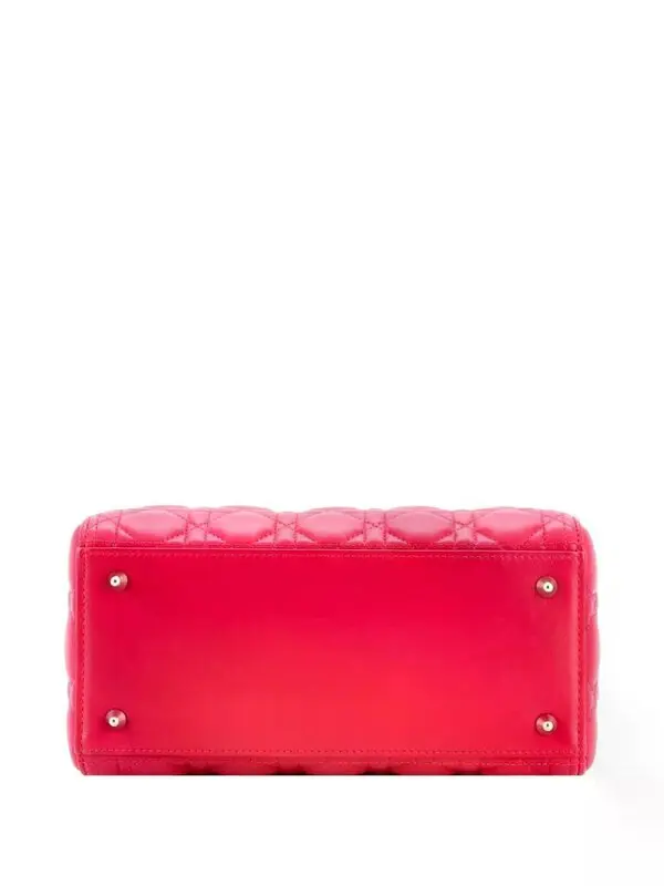 Dior Lady Medium Satchel Cannage Quilt Lambskin - Pink