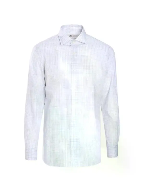 LUIGI BORRELLI Long-sleeve Check-pattern Shirt