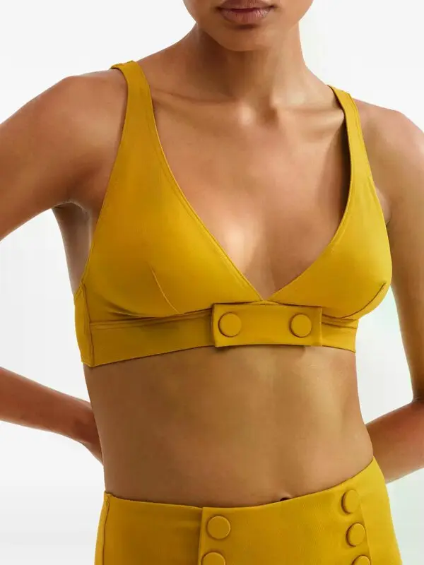 ERES Charme Button-detail Bikini Top - Yellow