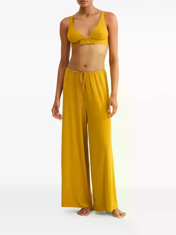 ERES Charme Button-detail Bikini Top - Yellow