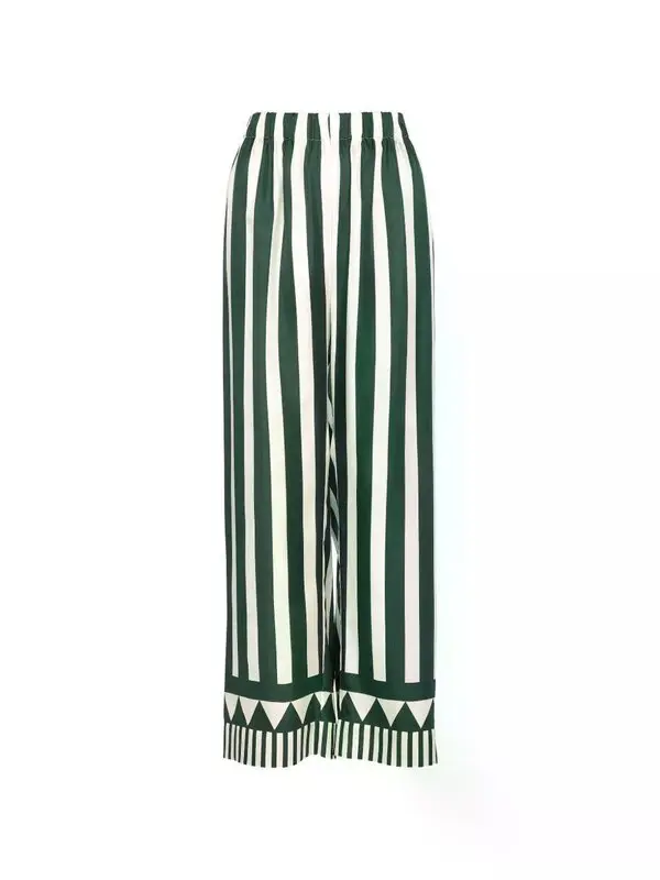 ERES Pacha Striped-pattern Trousers - Green