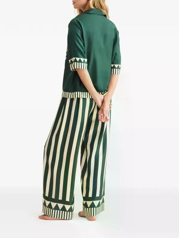 ERES Pacha Striped-pattern Trousers - Green