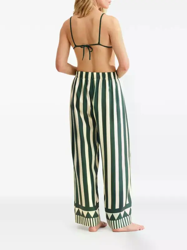 ERES Pacha Striped-pattern Trousers - Green
