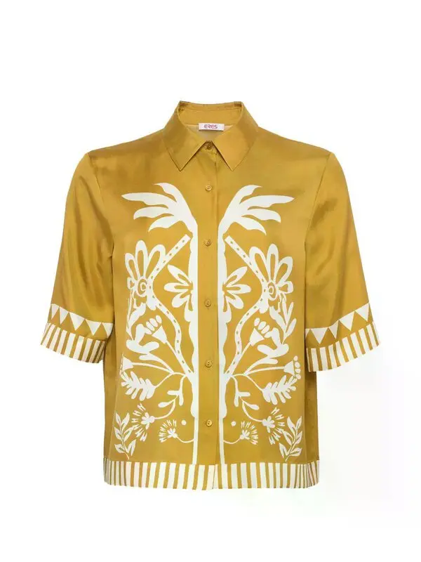 ERES Floral Print Silk Shirt - Yellow