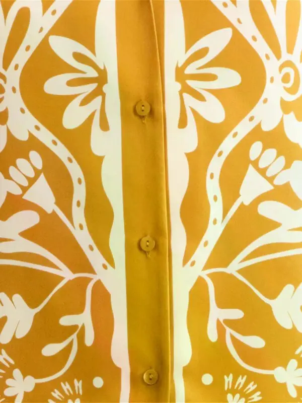 ERES Floral Print Silk Shirt - Yellow