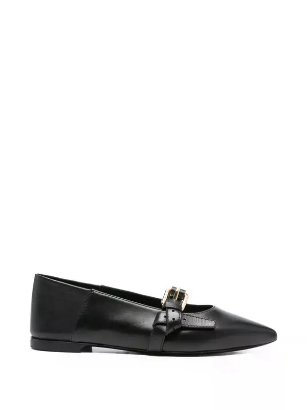 Moschino Buckle Strap Ballet Flats