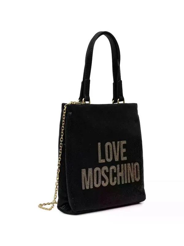 Moschino Embellished Lettering Tote