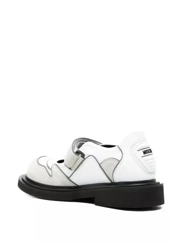 Moschino Panelled Leather Ballet Flats