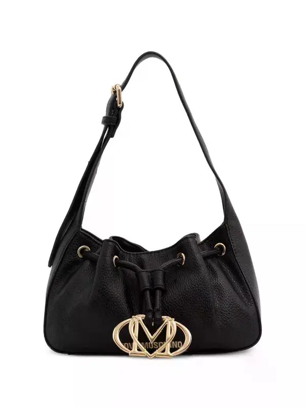 Moschino Logo-plaque Shoulder Bag - Black