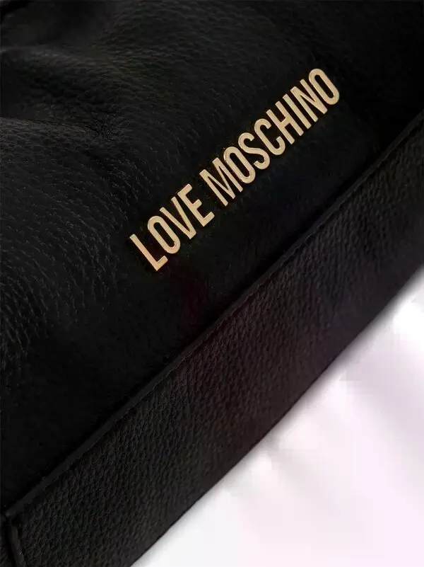 Moschino Logo-plaque Shoulder Bag - Black