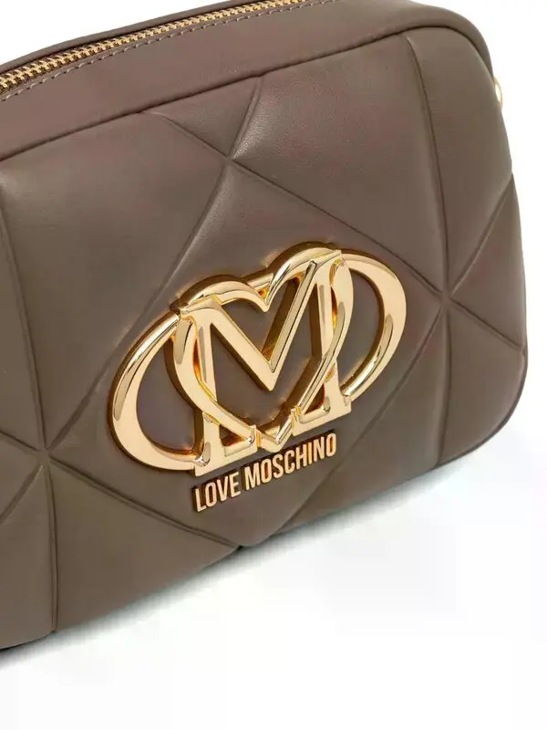 Moschino Quilted Cross Body Bag - Brown