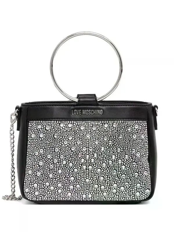 Moschino Rhinestone Ring-handle Tote Bag