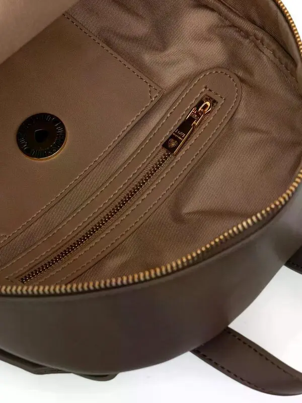 Moschino Quilted Logo-plaque Backpack - Brown