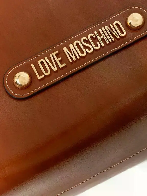 Moschino Logo-applique Tote Bag - Brown