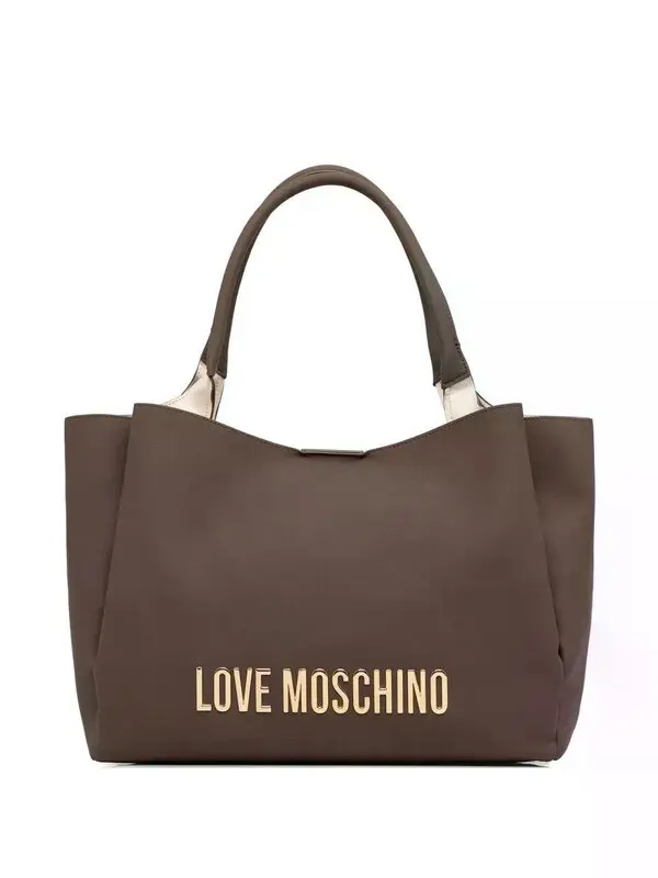 Moschino Logo-plaque Tote Bag - Brown