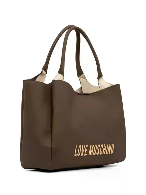 Moschino Logo-plaque Tote Bag - Brown