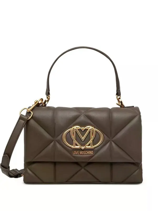 Moschino Quilted Top-handle Tote Bag - Brown