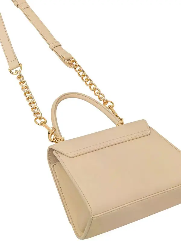 Moschino Logo-plaque Chain Tote - Neutrals