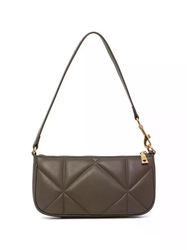 Moschino Quilted Logo Shoulder Bag - Brown