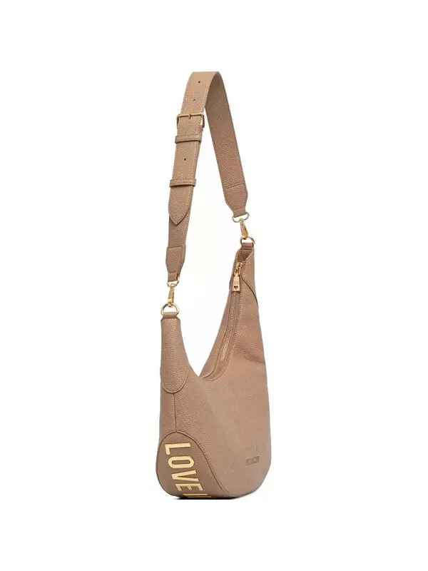 Moschino Grained Adjustable Shoulder Bag - Neutrals