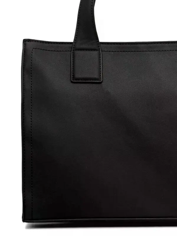 Moschino Embossed Logo Tote Bag - Black