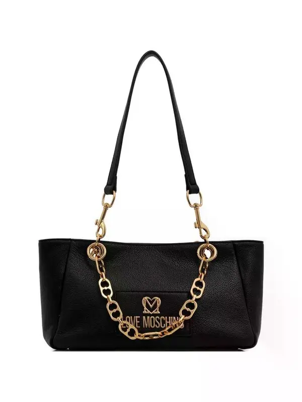 Moschino Logo-plaque Tote Bag - Black