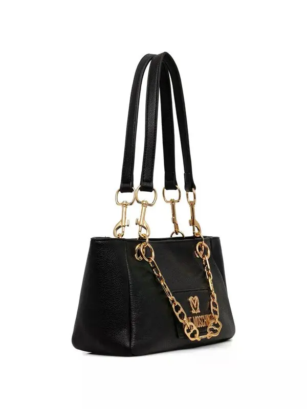 Moschino Logo-plaque Tote Bag - Black
