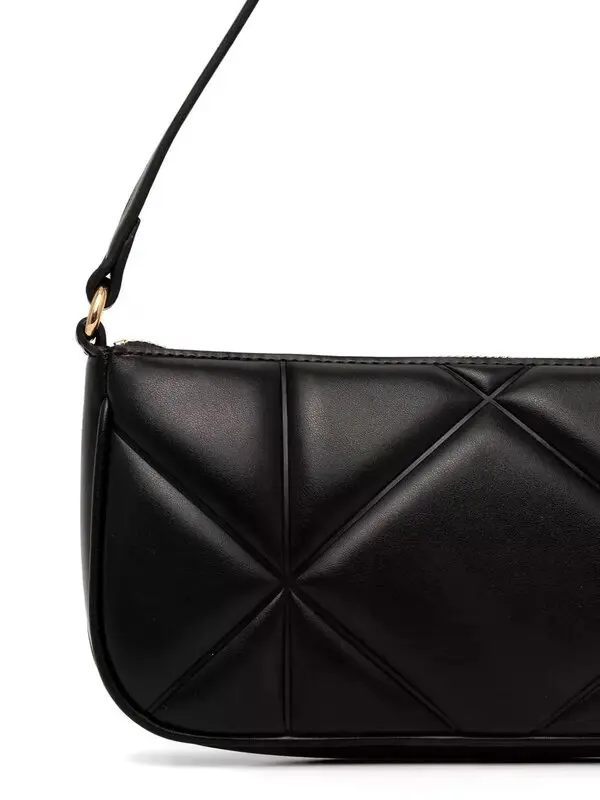 Moschino Quilted Logo-plaque Tote Bag - Black