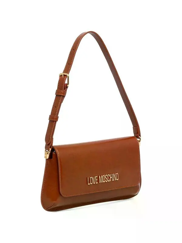 Moschino Logo-plaque Shoulder Bag - Brown