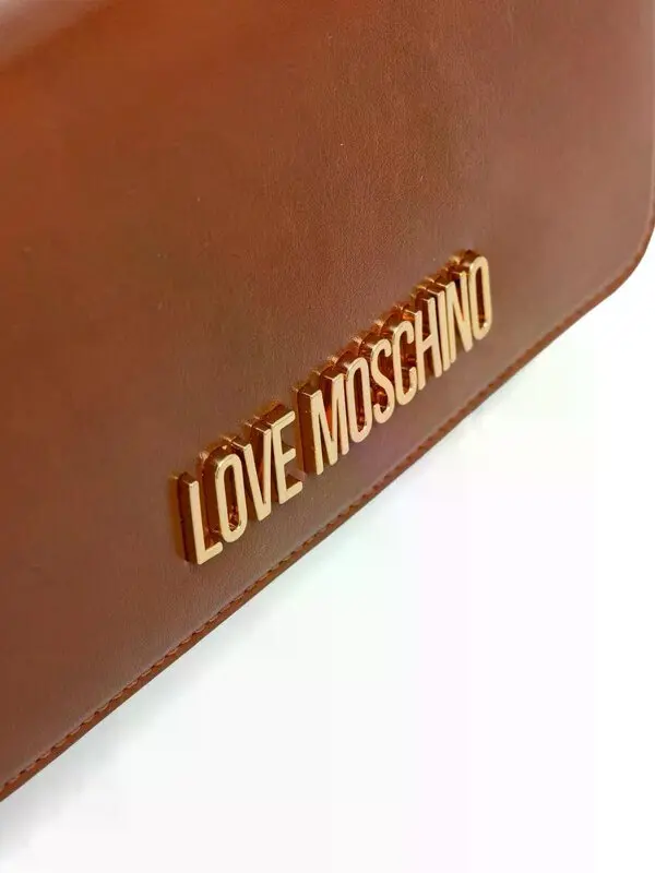 Moschino Logo-plaque Shoulder Bag - Brown