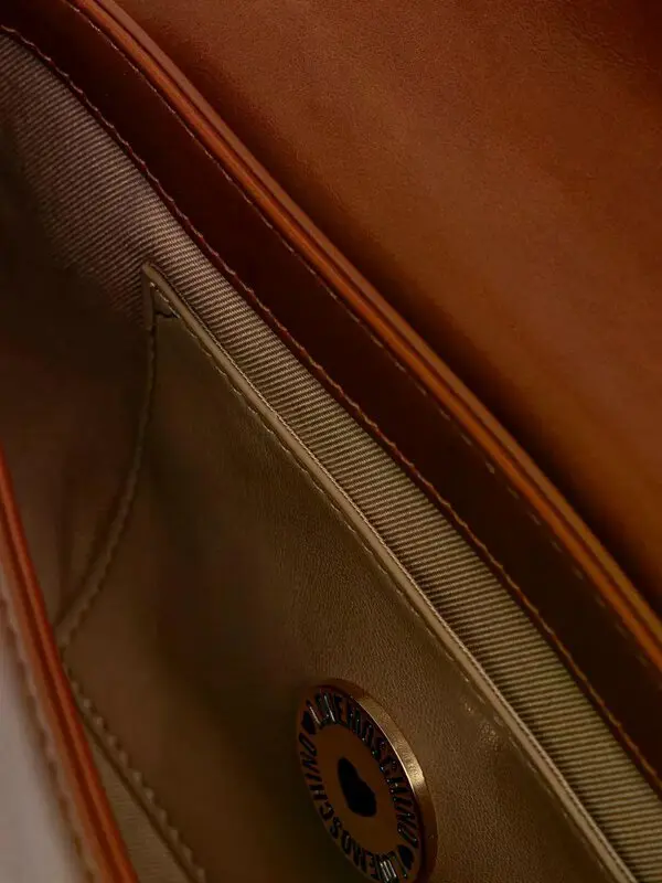 Moschino Logo-plaque Shoulder Bag - Brown