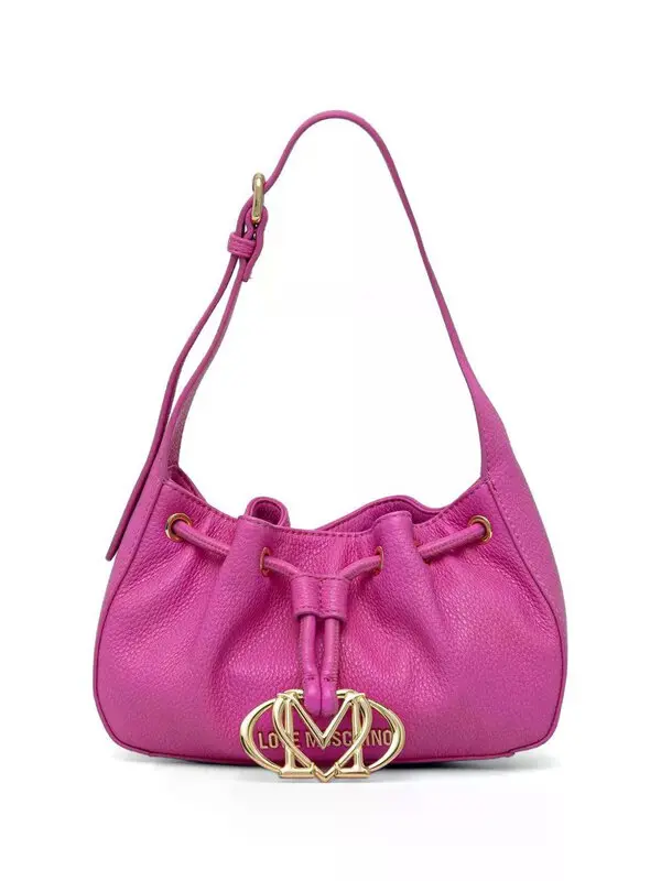 Moschino Logo-plaque Shoulder Bag With Drawstring