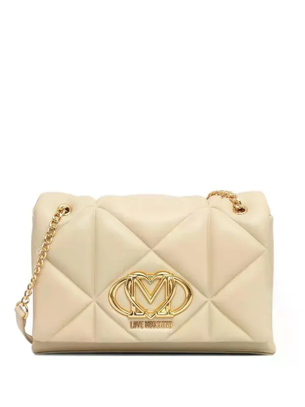 Moschino Quilted Cross Body Bag - Neutrals