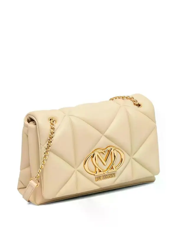 Moschino Quilted Cross Body Bag - Neutrals