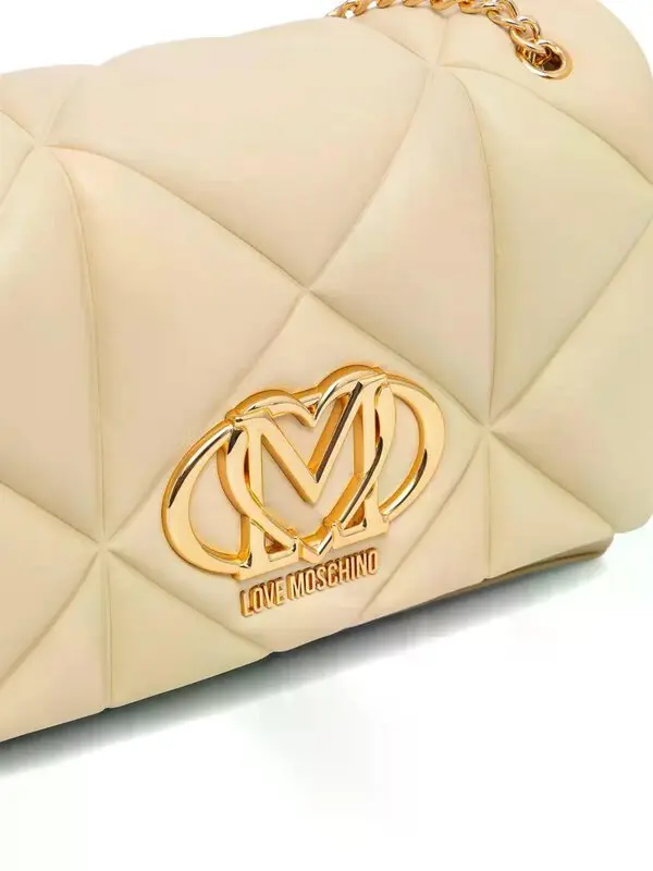 Moschino Quilted Cross Body Bag - Neutrals