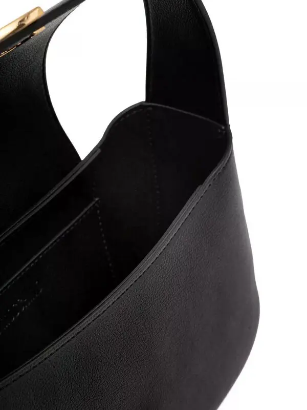 Moschino Heart Turnlock Shoulder Bag - Black