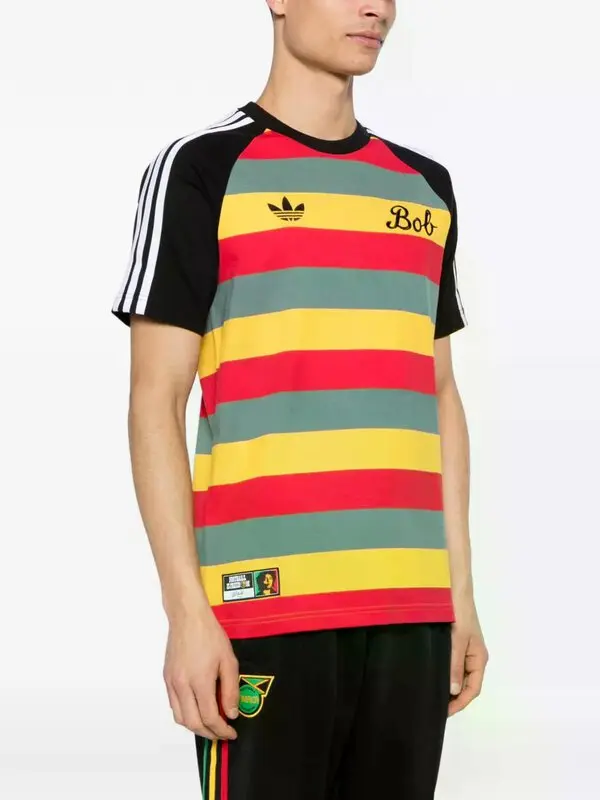 Adidas Bob Marley Originals Striped T-shirt - Black