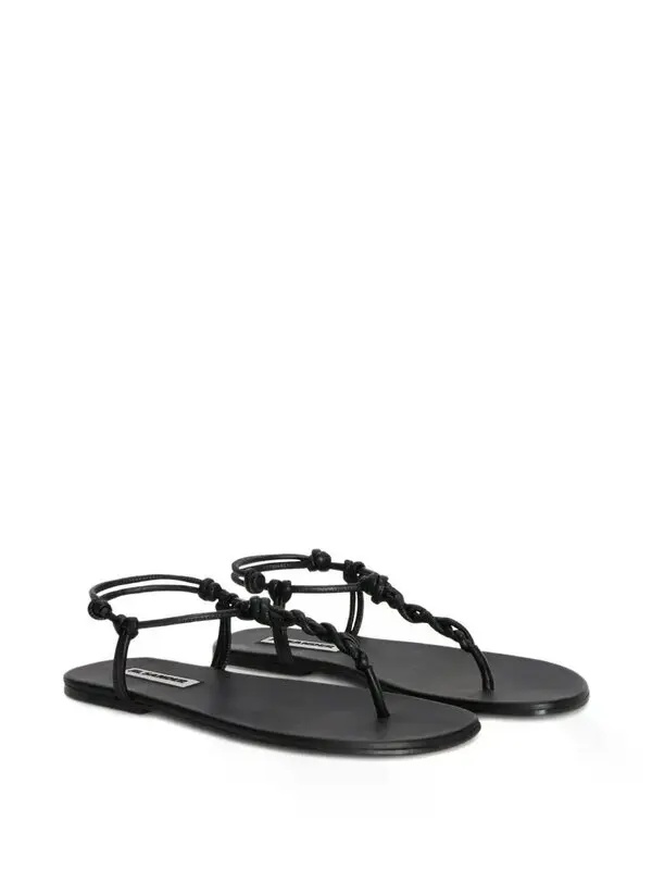 JIL SANDER Knotted-strap Flat Sandals
