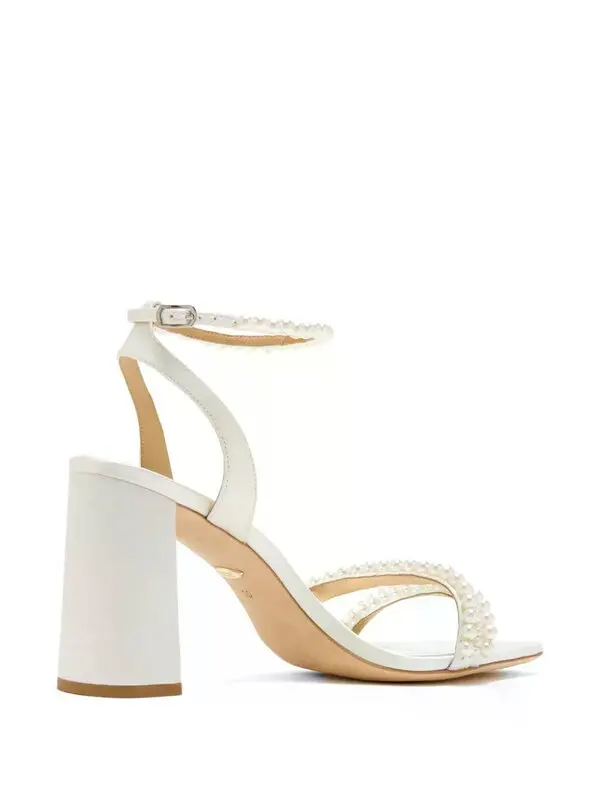 Badgley Mischka Pearl-embellished Sandals - White