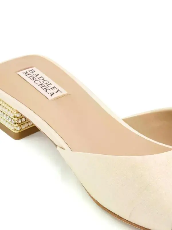 Badgley Mischka Oahu Crystal-embellished Block-heel Sandals - Neutrals