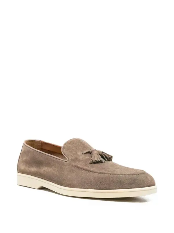 DOUCAL'S Tassel Suede Loafers - Grey