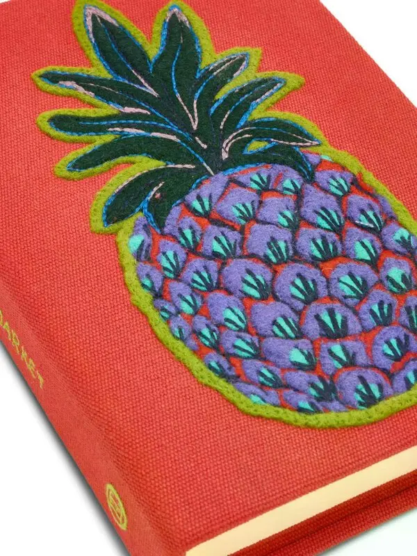 OLYMPIA LE-TAN Pineapple Embroidery Clutch - Red