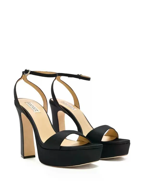 Badgley Mischka Caia Platform-heel Ankle-strap Sandals - Black