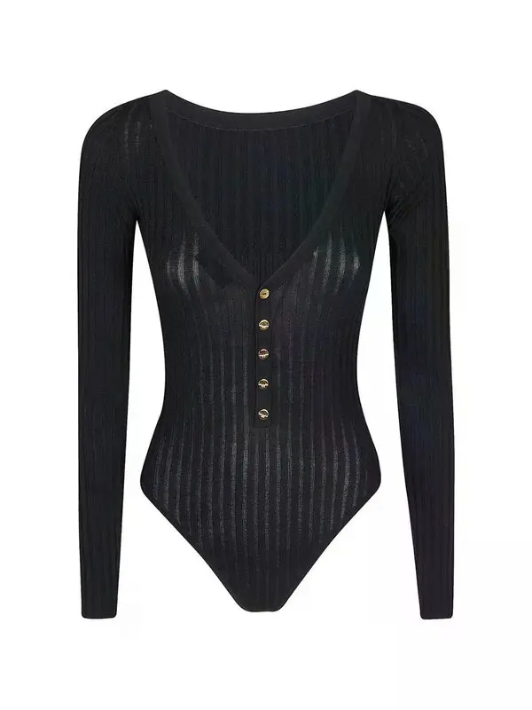 Elisabetta Franchi Buttoned Long-sleeve Bodysuit