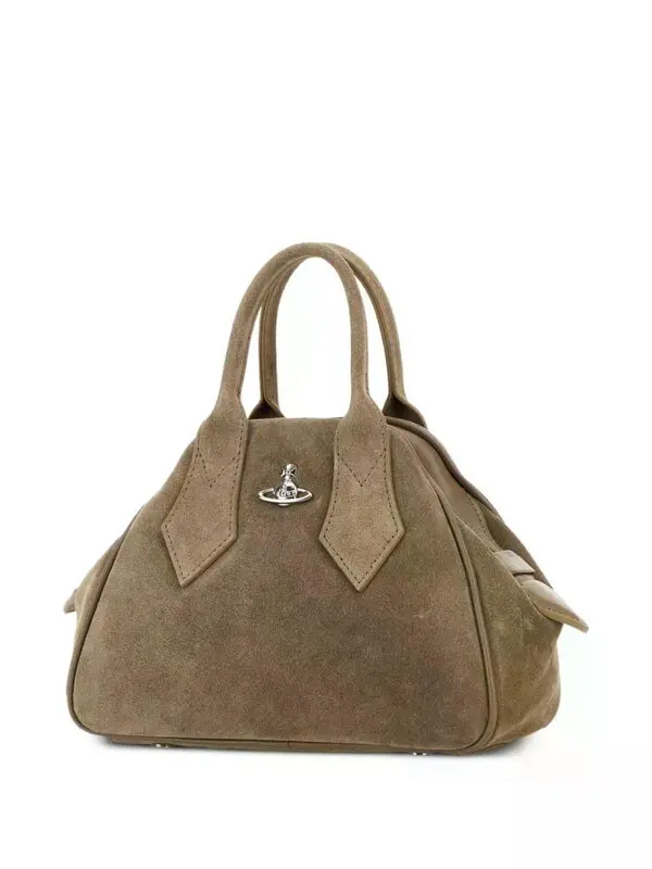 VIVIENNE WESTWOOD Yasmine Orb-detail Leather Tote Bag - Grey