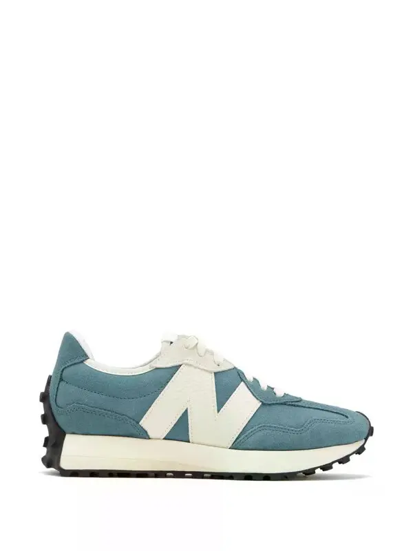 NEW BALANCE 327 Suede Panelled Sneakers - Blue