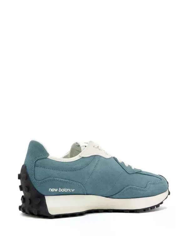 NEW BALANCE 327 Suede Panelled Sneakers - Blue