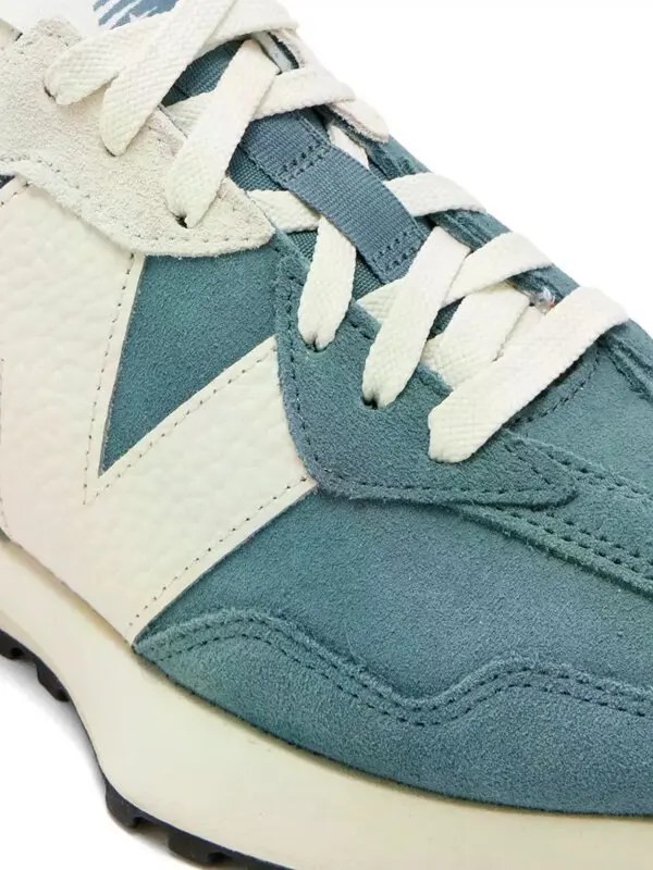 NEW BALANCE 327 Suede Panelled Sneakers - Blue