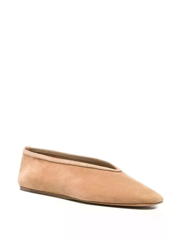 Le Monde Beryl Pointed-toe Suede Pumps - Neutrals