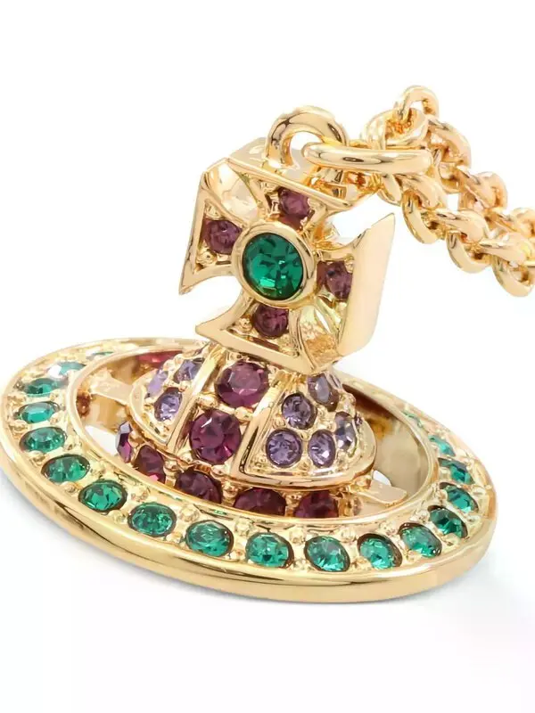 VIVIENNE WESTWOOD 2000s Kika Orb Rhinestone Necklace - Gold